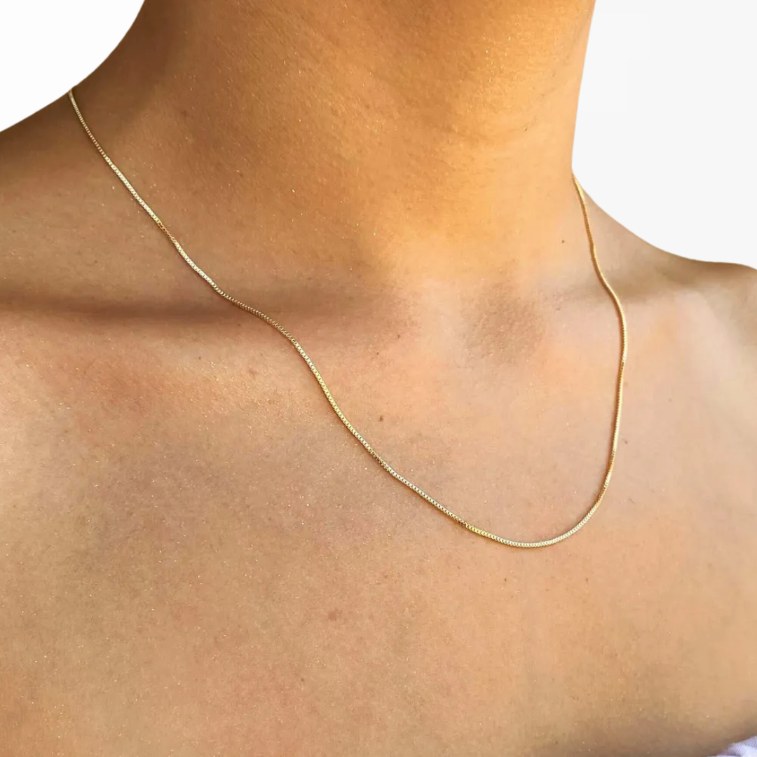 Aurelle Adjustable Box Chain – Stone+Grace